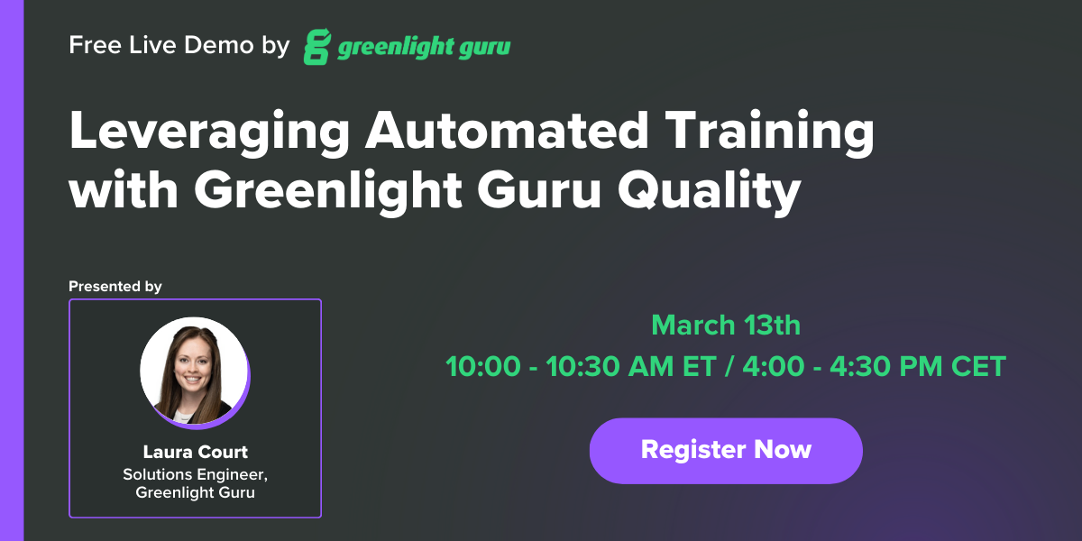 Leveraging Automated Training with Greenlight Guru Quality